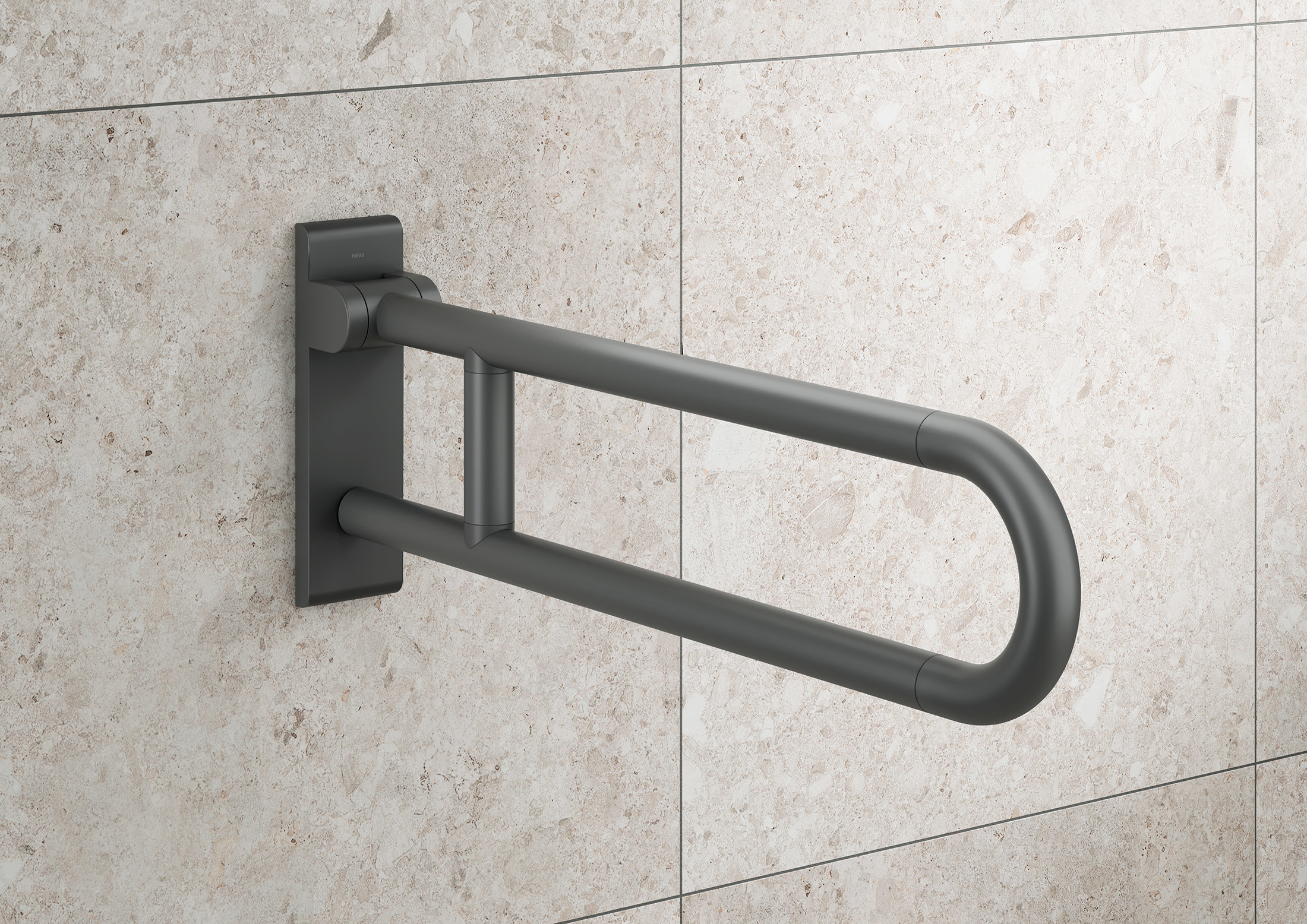 Hinged support rail, rotatable by HEWI | STYLEPARK