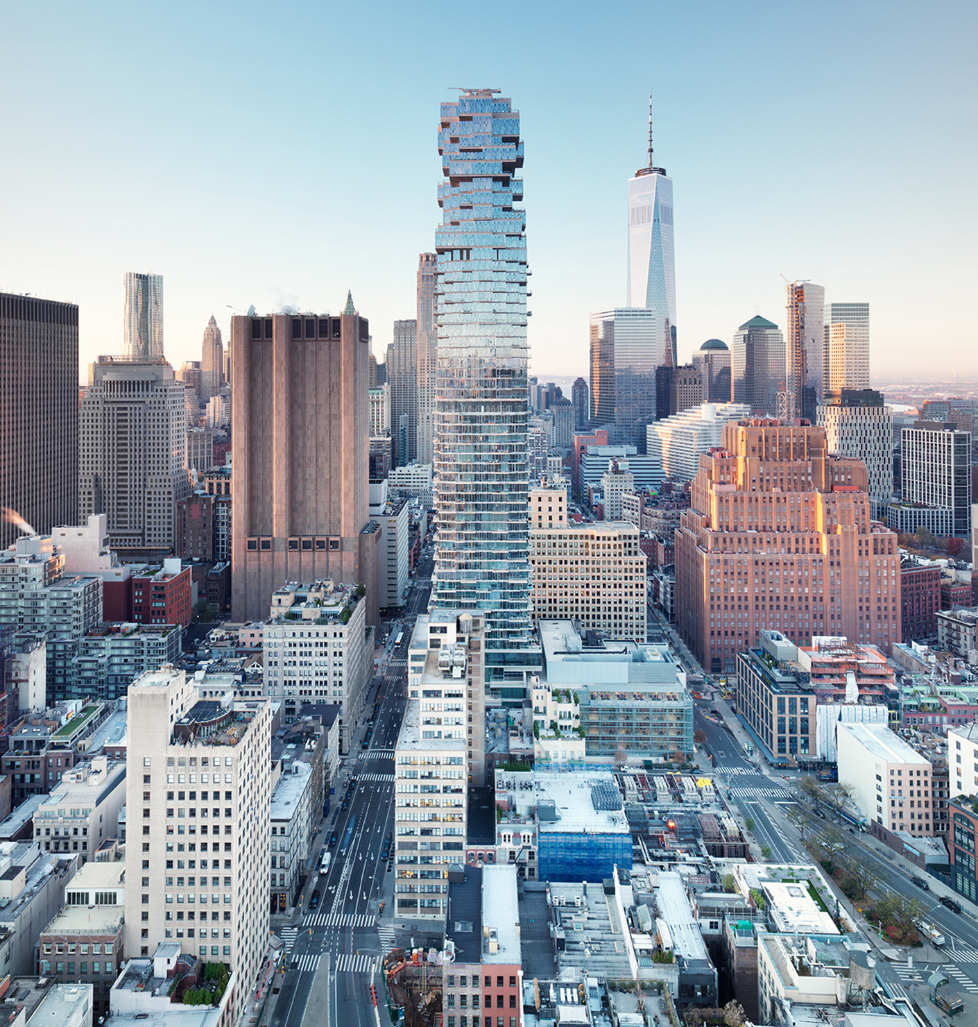 Jenga Tower Herzog & De Meuron's 56 Leonard 'jenga Tower'