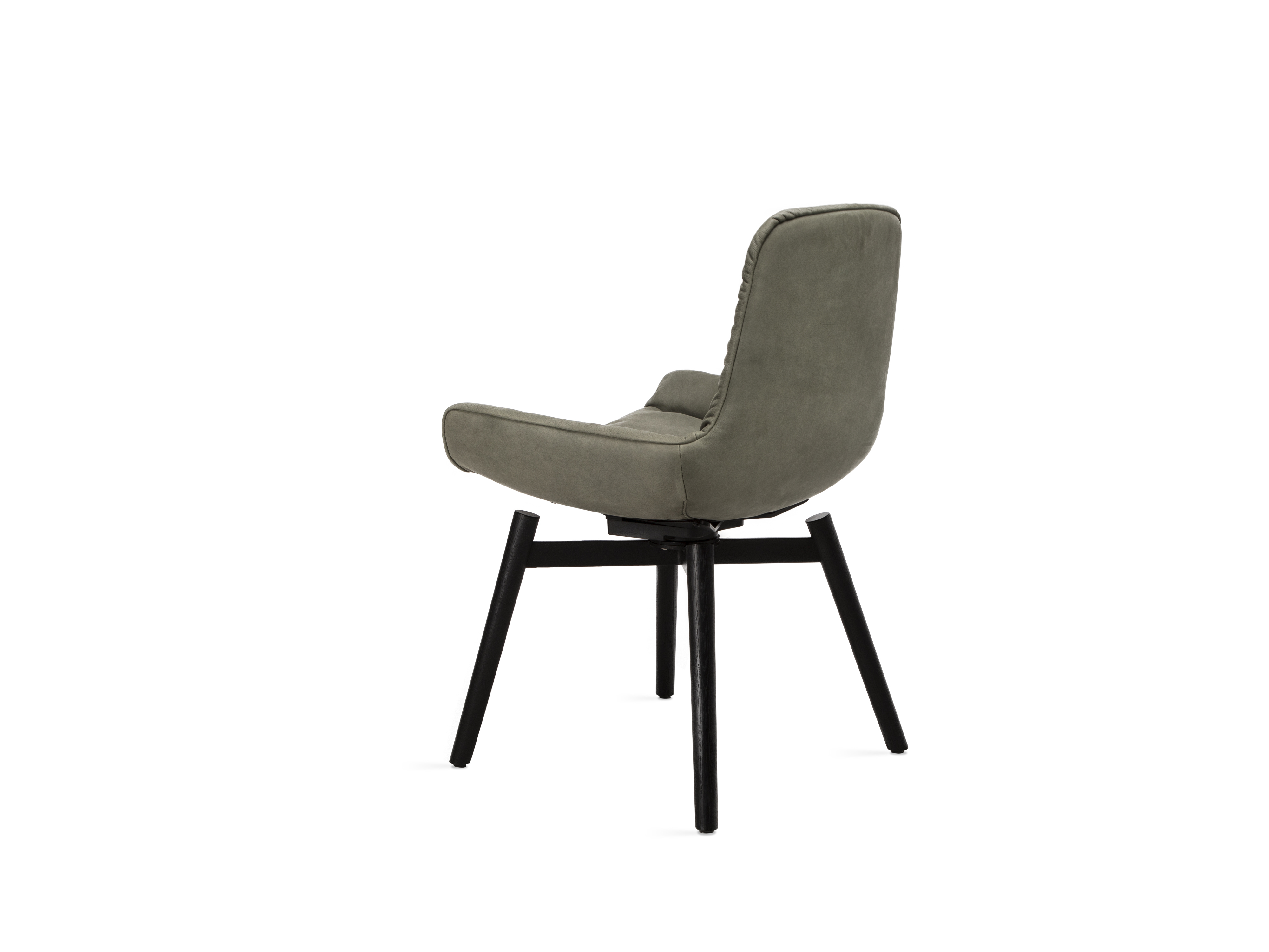 Amelie Armchair Low with wooden frame with cross, rotatablewith ...