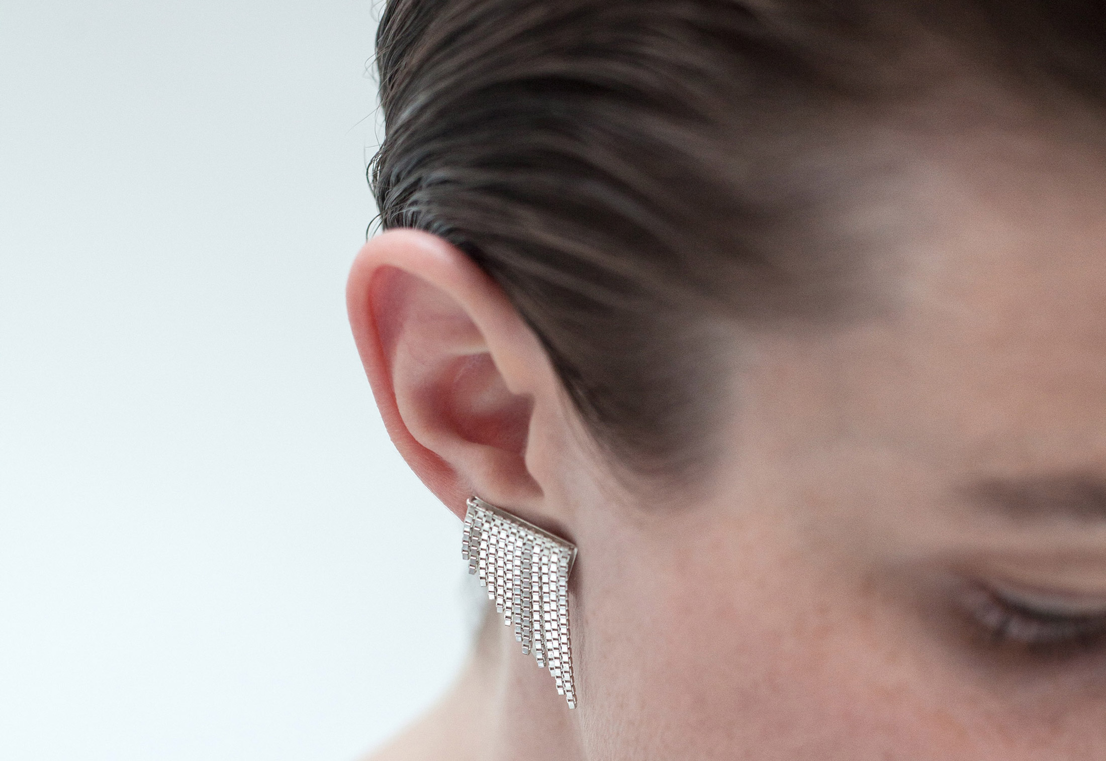triangle FRINGE earclips by Saskia Diez | STYLEPARK