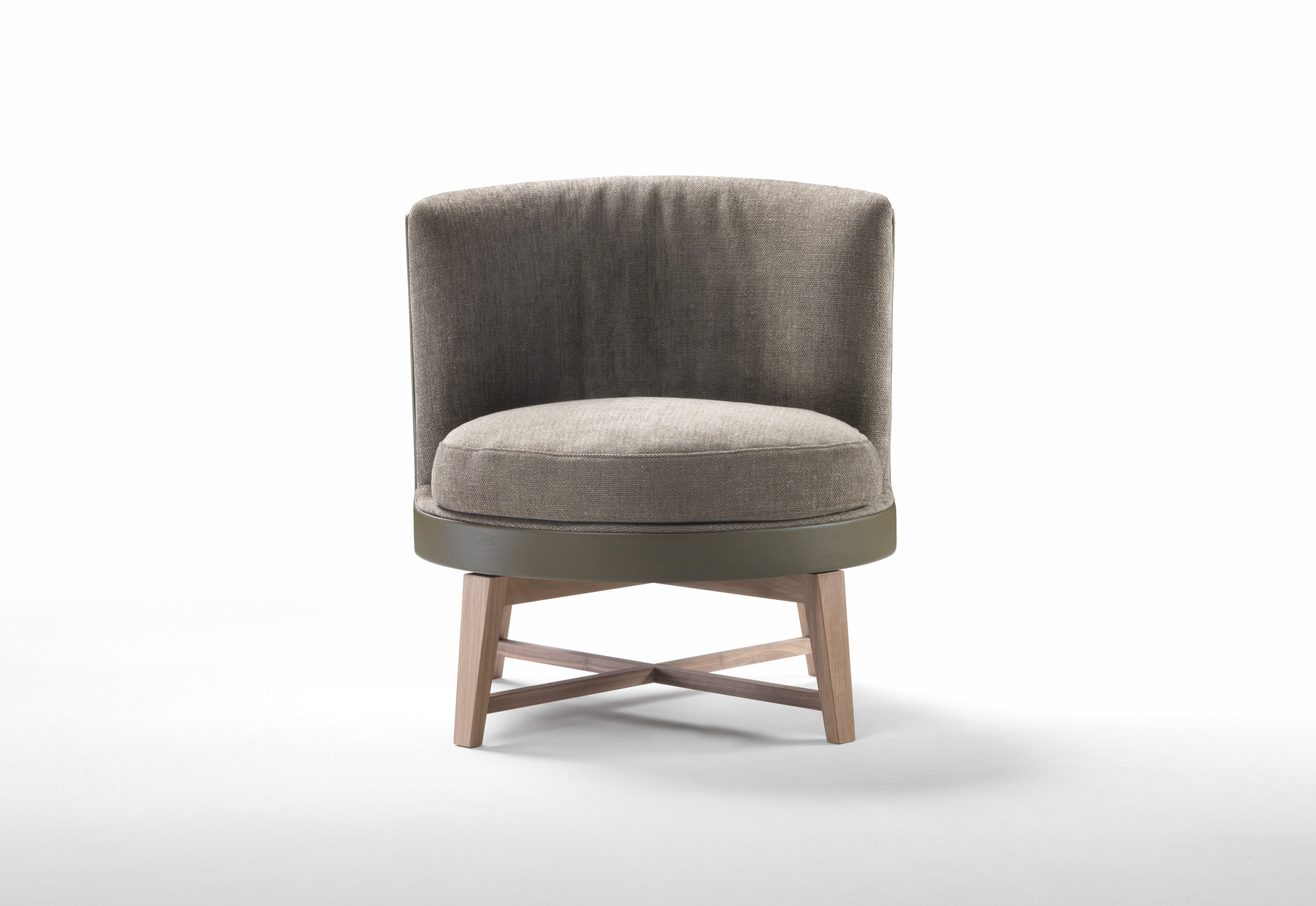 Feel Good armchair wooden foot stand by Flexform | STYLEPARK