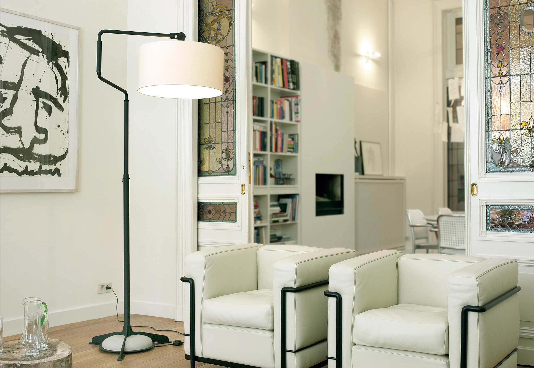 White Swivel Light Floor by Functionals | STYLEPARK