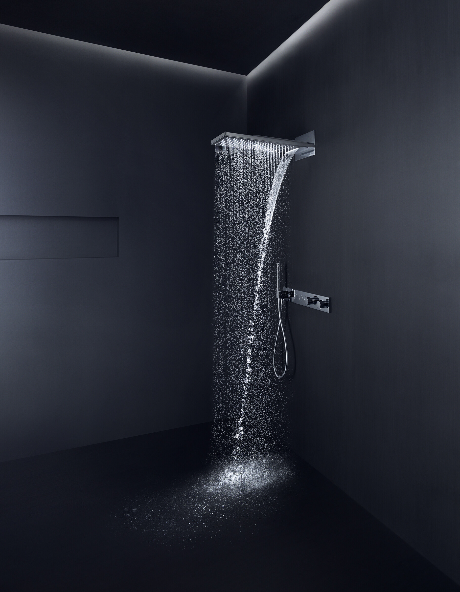 AXOR overhead shower 250 / 580 3jet with shower arm by AXOR | STYLEPARK