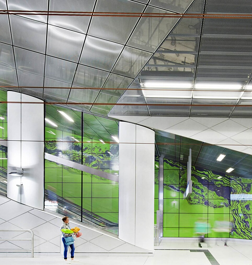 Expanded metal ceiling by Lindner Group | STYLEPARK