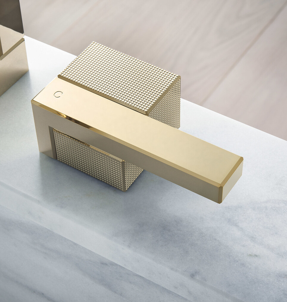 AXOR Edge Single lever basin mixer 190 with push-open waste set ...