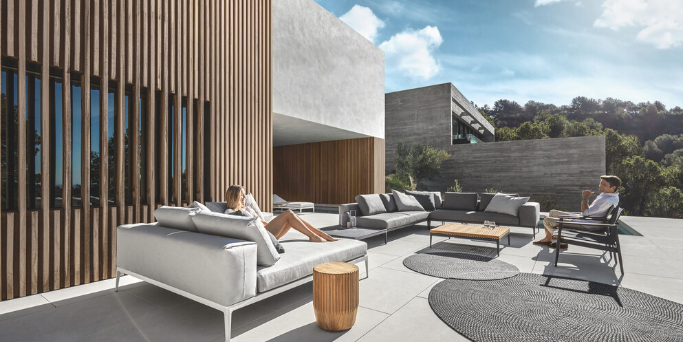 Grid Small Corner Unit by Gloster Furniture | STYLEPARK