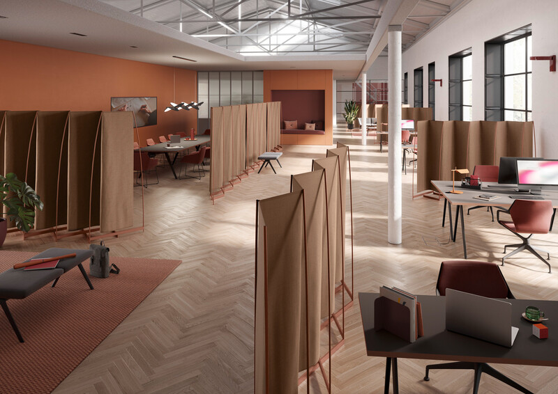 Brunner: First prototypes for "foild" room divider by atelier oï ...