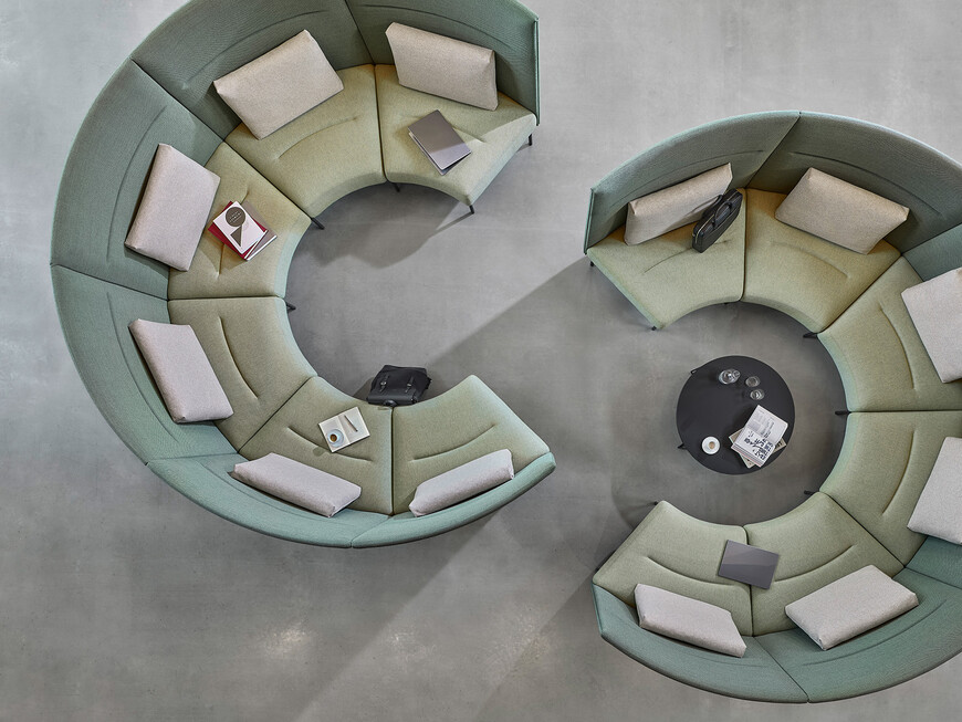 Brunner: Flexible "oval" lounge system by jehs+laub | STYLEPARK