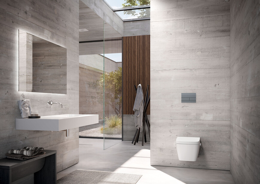 TECEsquare" & "TECEsolid": Design with the WC flush plate | STYLEPARK