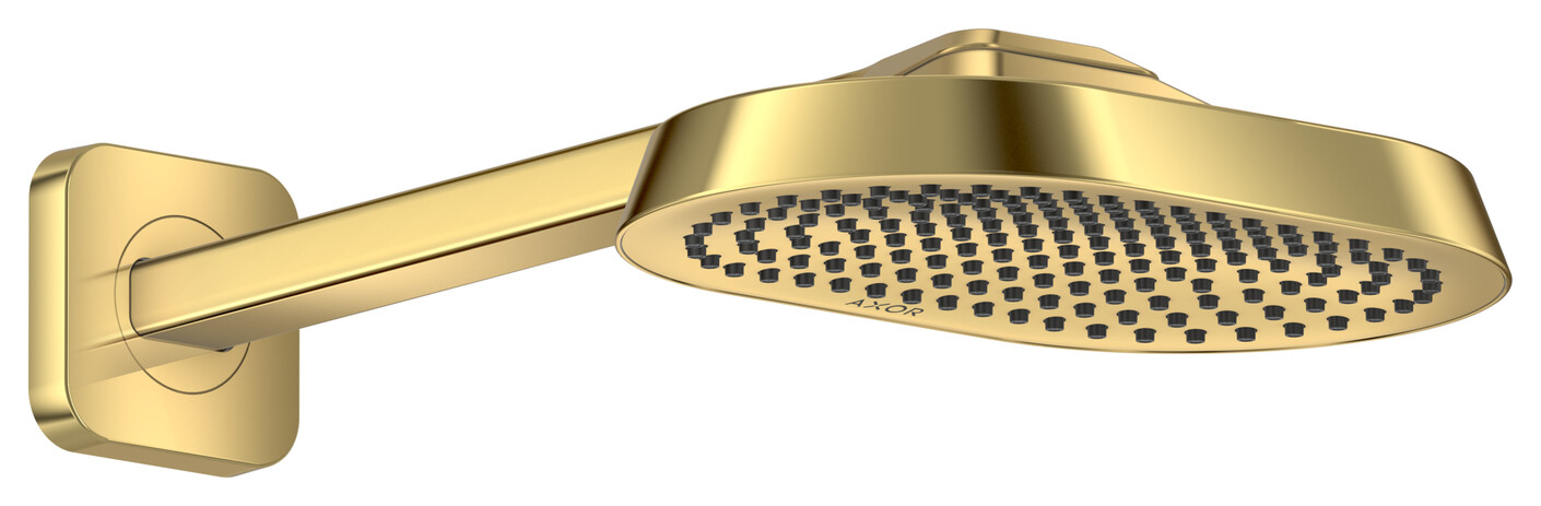 AXOR ShowerSphere Kopfbrause 250/160 1jet mit Brausearm I Polished Gold ...