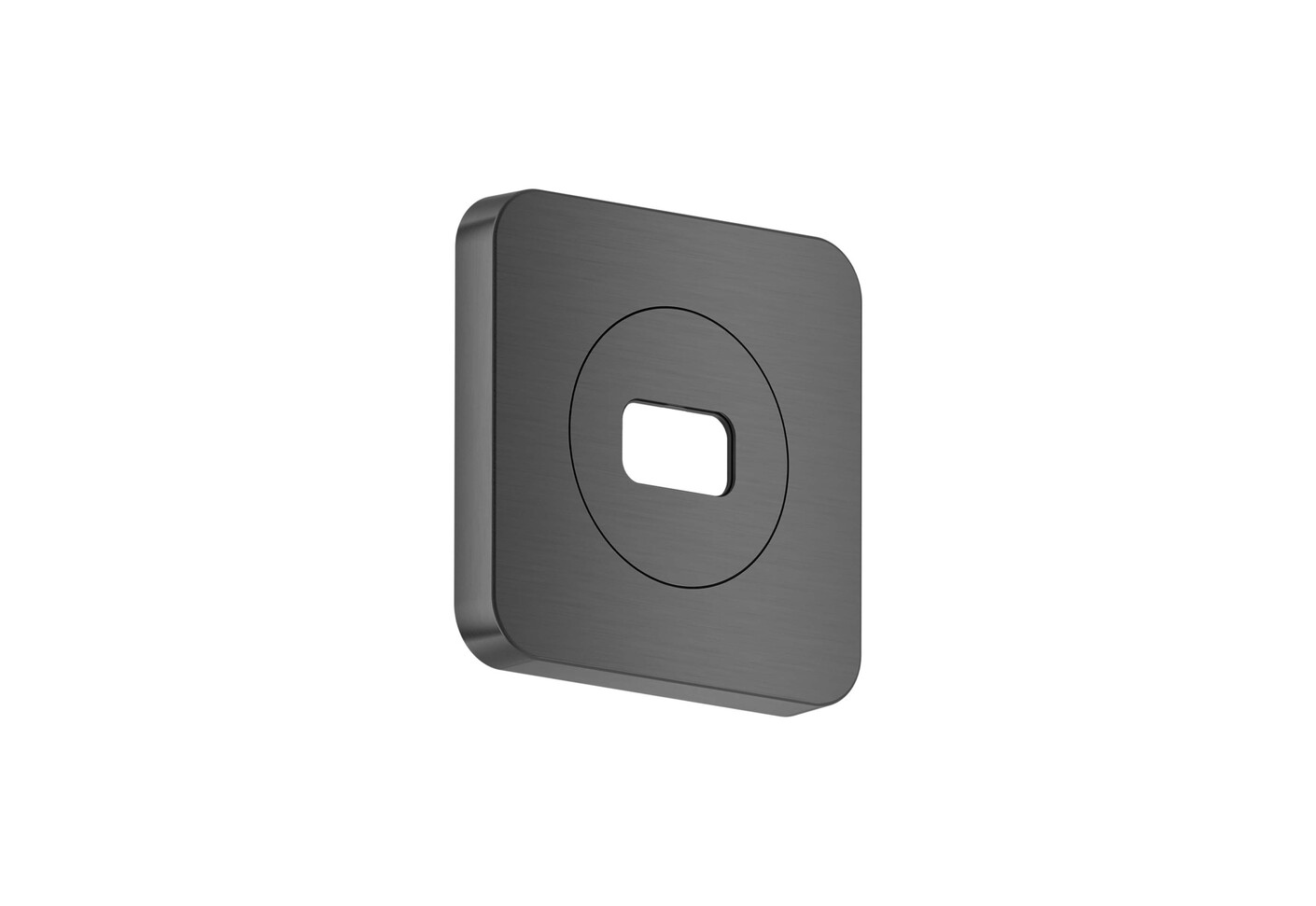 AXOR ShowerSphere Escutcheon 120/120 softsquare I Brushed Black Chrome ...