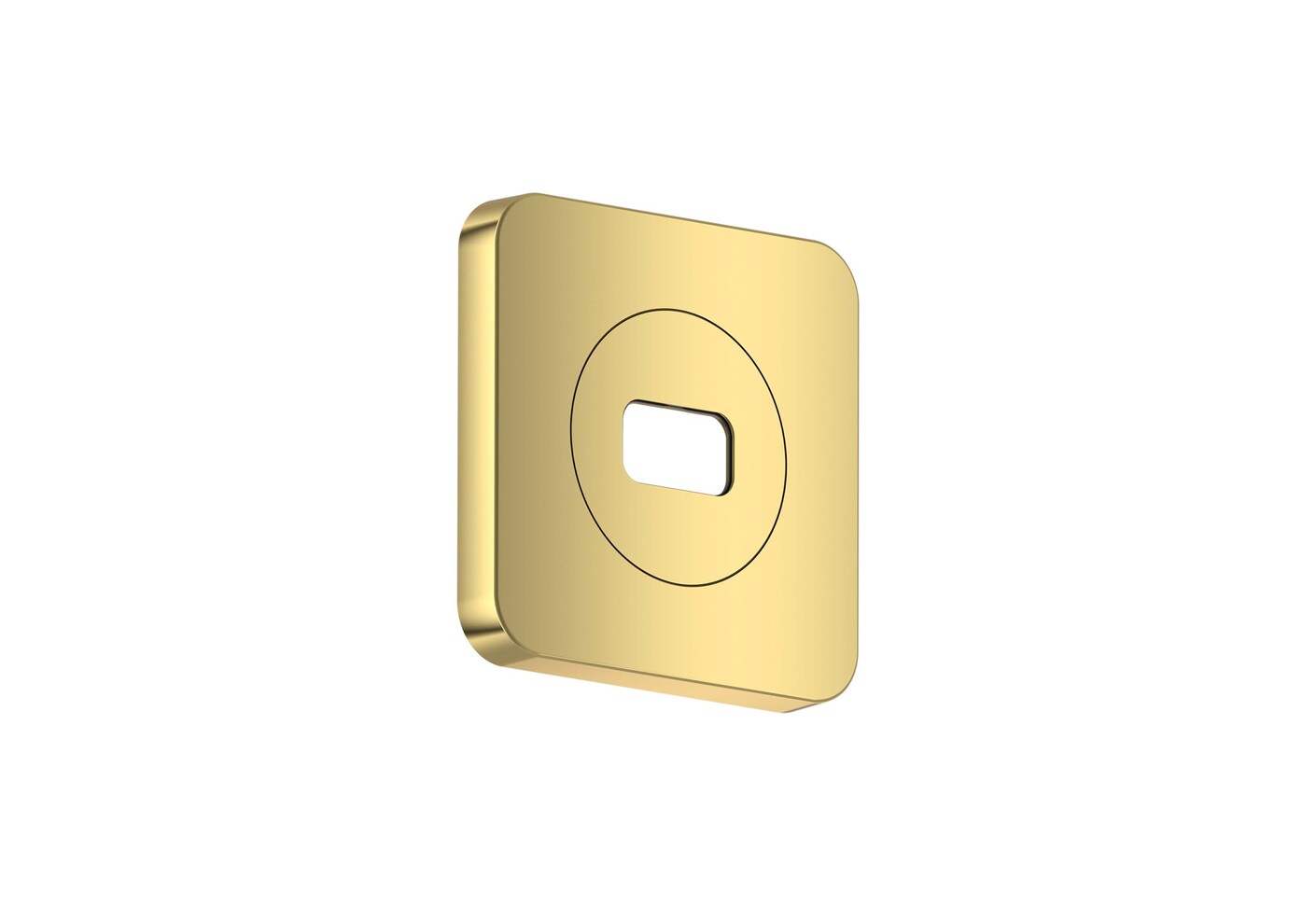 AXOR ShowerSphere Escutcheon 120/120 softsquare I Polished Gold Optic ...