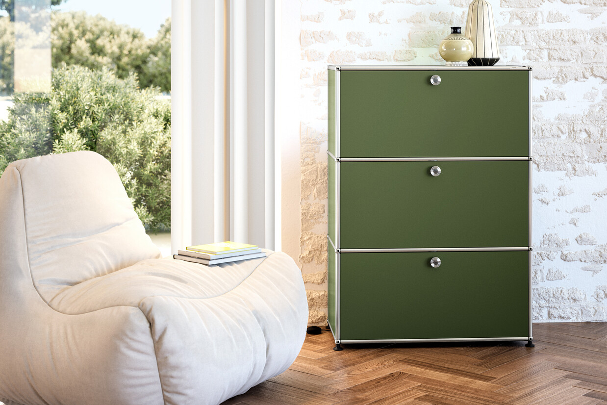 USM Highboard | Olive Green by USM | STYLEPARK