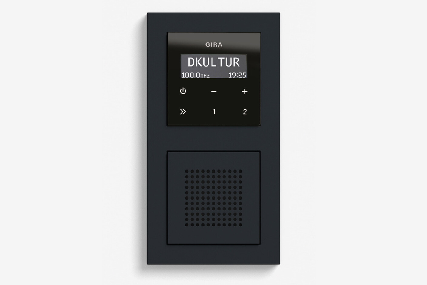 RDS flush-mounted radio with a speaker black glass appearance ...