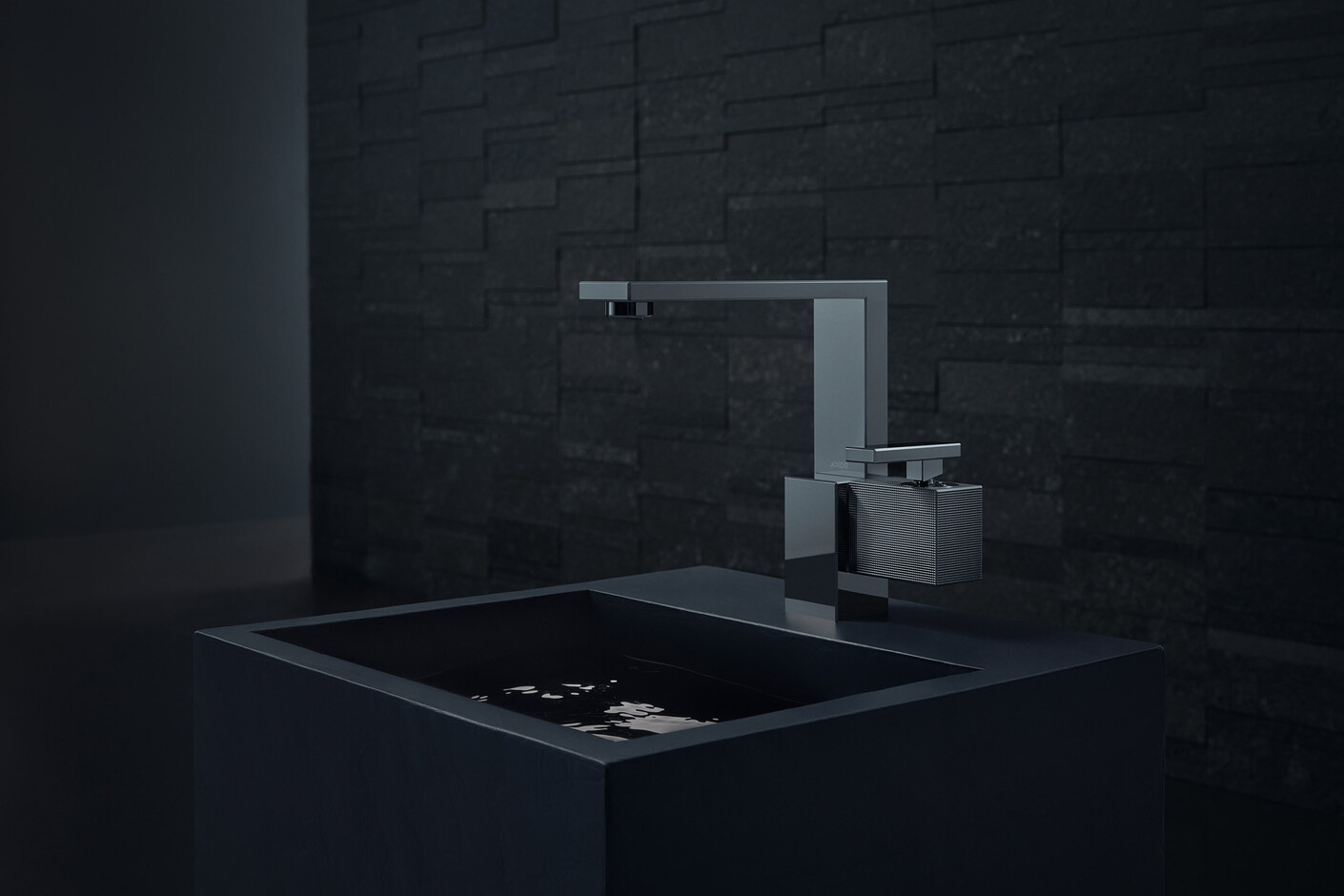 AXOR Edge Single lever basin mixer 190 with push-open waste set ...