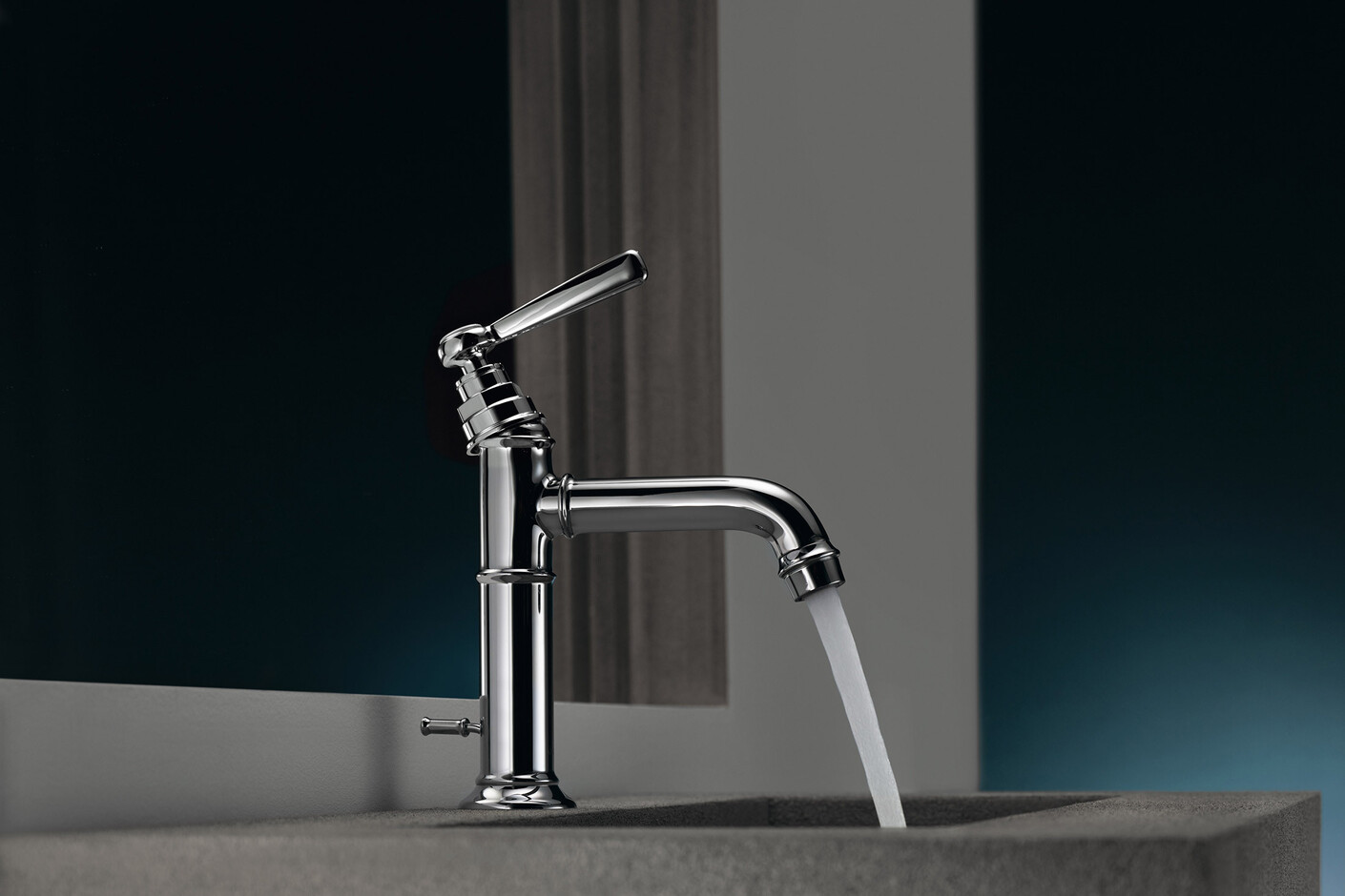 AXOR Montreux Single lever basin mixer 100 with lever handle and pop-up ...