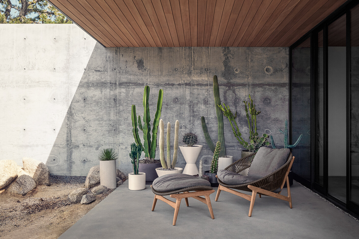 Bora Ottoman by Gloster Furniture | STYLEPARK