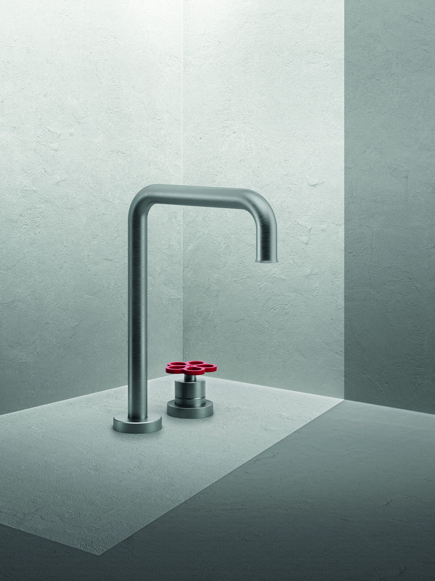 AW/EX PIPE Boffi Fantini Aboutwater / 2-hole washbasin mixer - Brushed ...