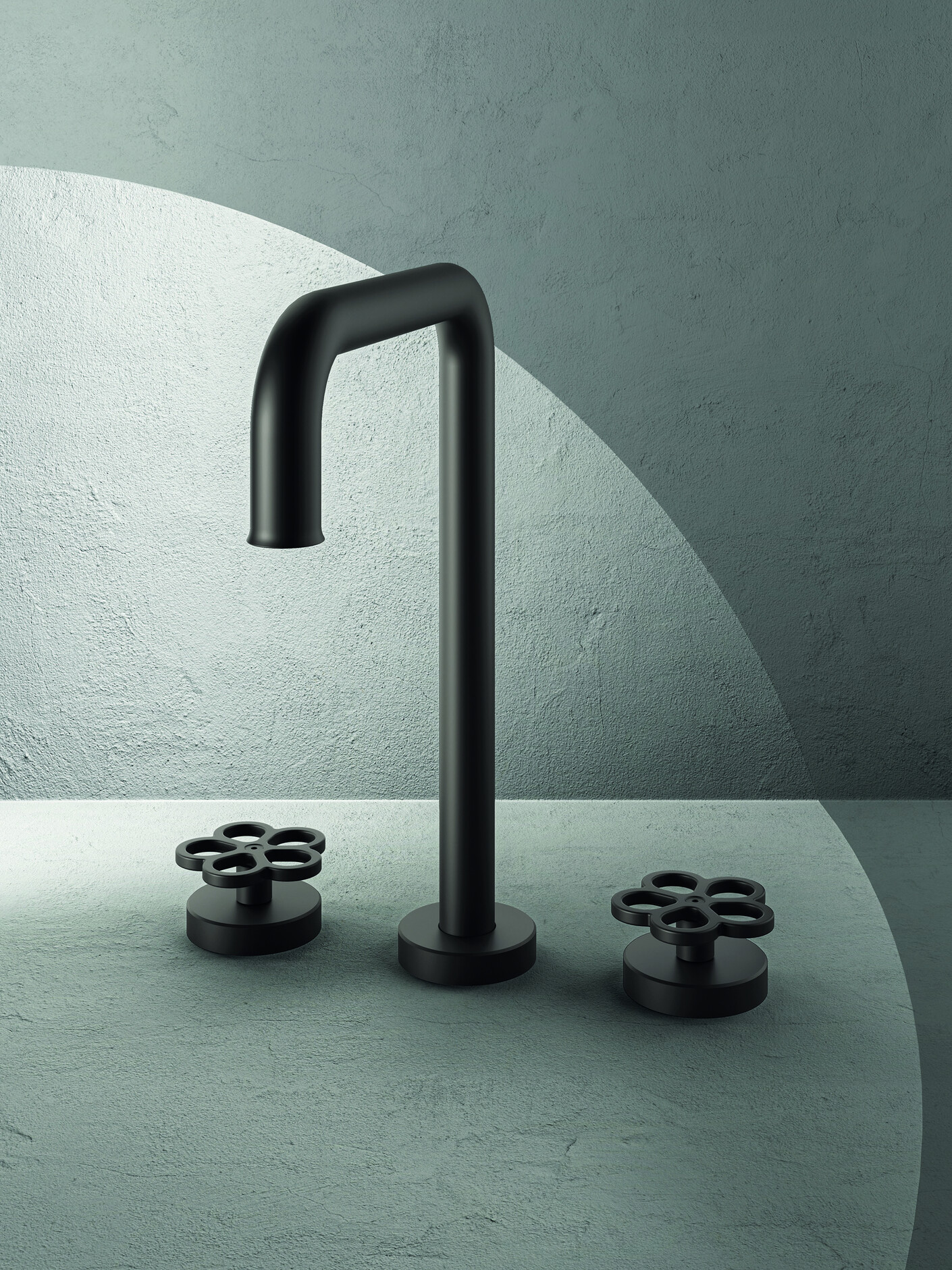 AW/EX PIPE Boffi Fantini Aboutwater / 3-Hole washbasin mixer - Brushed ...