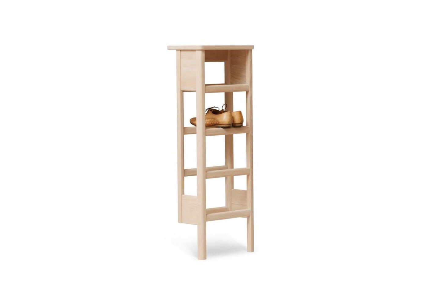 A Line Shoe Rack 35, White Oak by Form & Refine | STYLEPARK