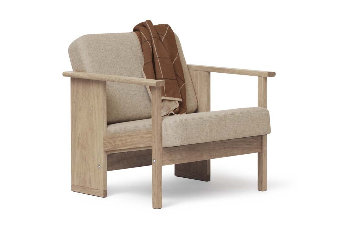 Block Lounge Chair, White Oil by Form & Refine | STYLEPARK