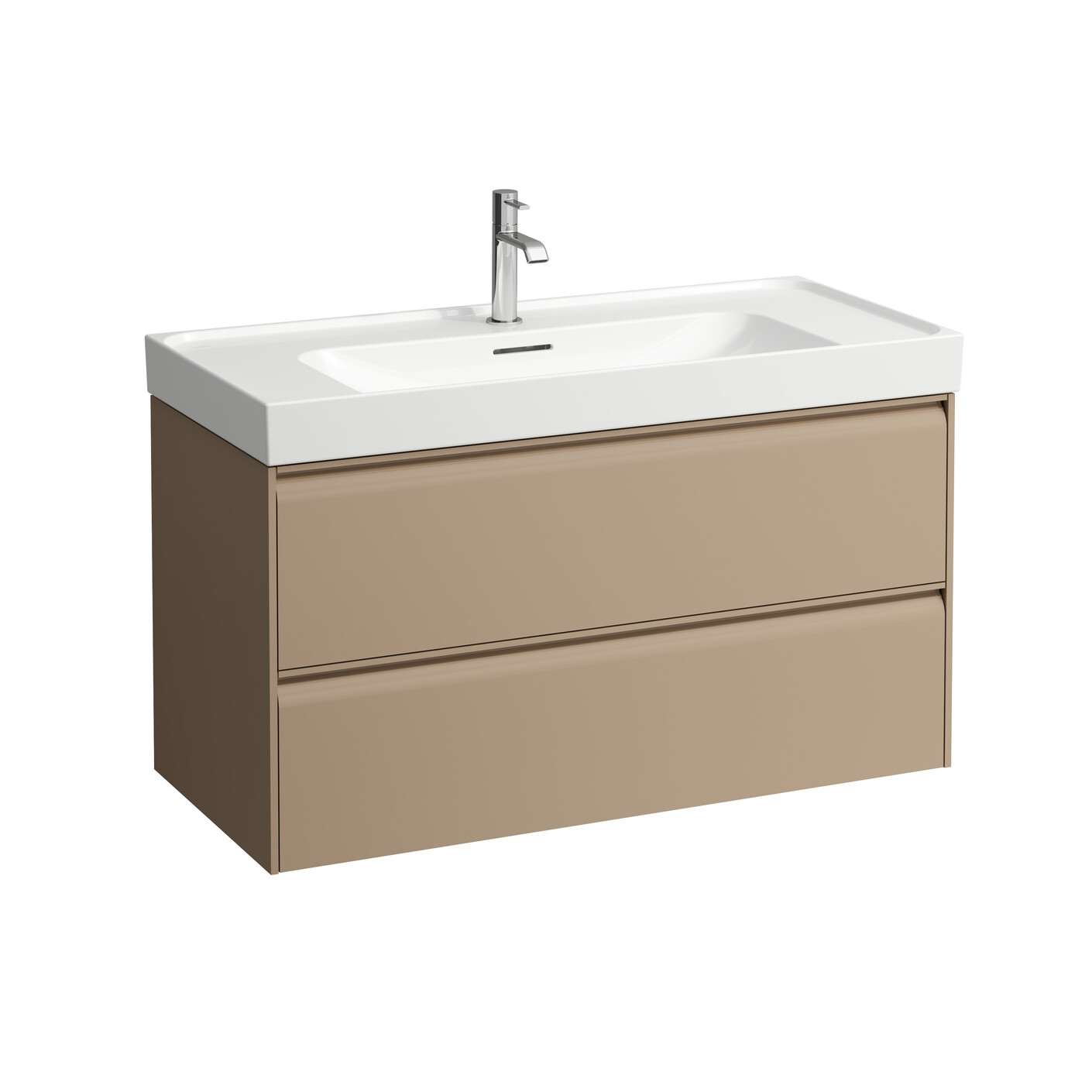 Meda Vanity unit 1000, 2 drawers, matches washbasin 810119 by Laufen ...