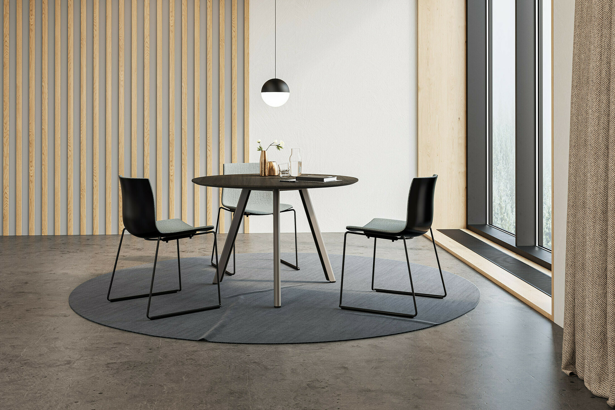 Slide meeting table round by Renz | STYLEPARK
