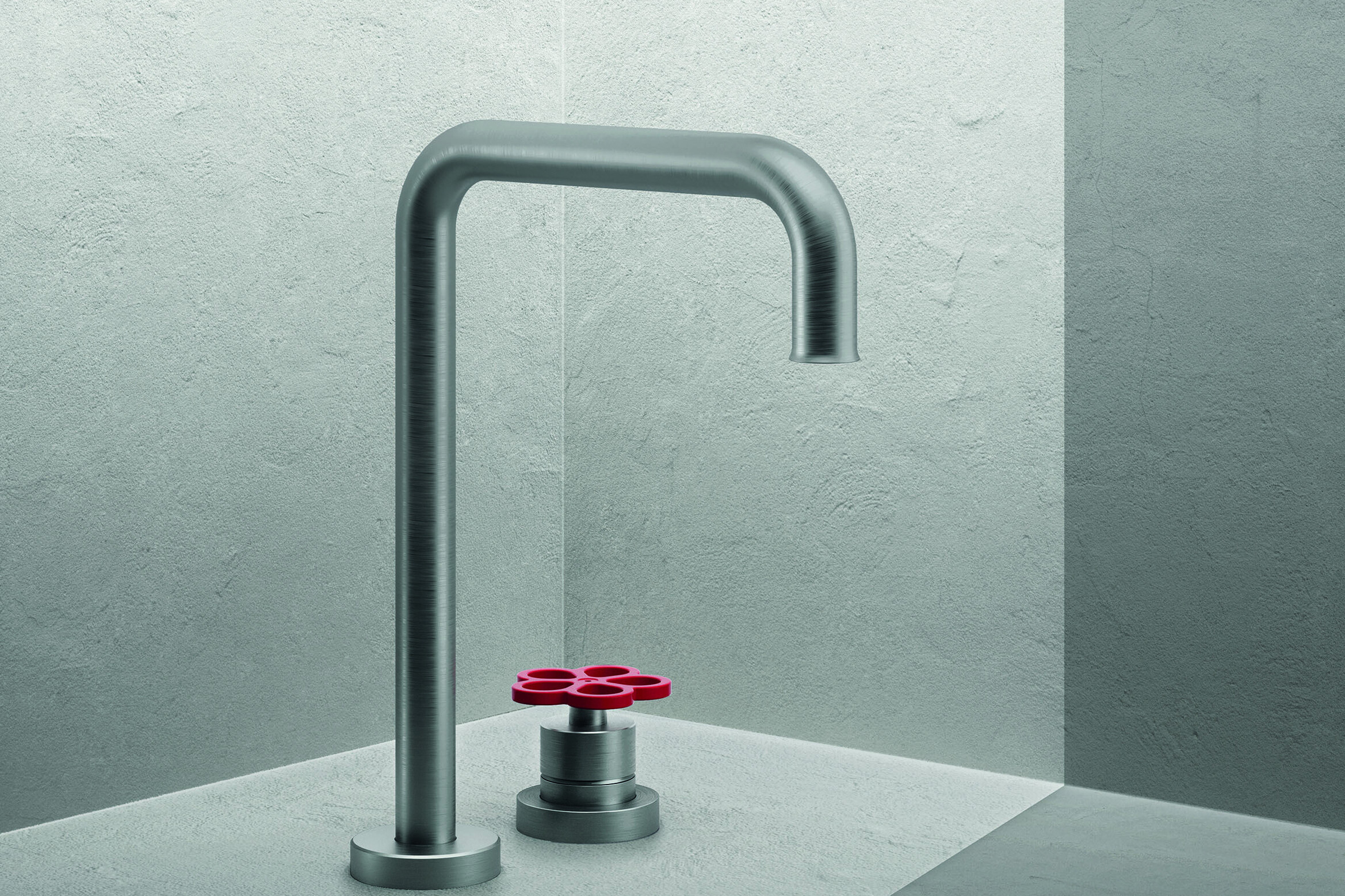 AW/EX PIPE Boffi Fantini Aboutwater / 2-hole washbasin mixer - Brushed ...