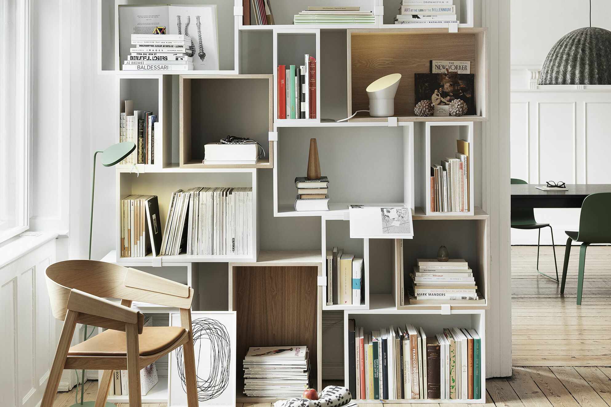 Stacked - Shelf System with backboard by Muuto | STYLEPARK