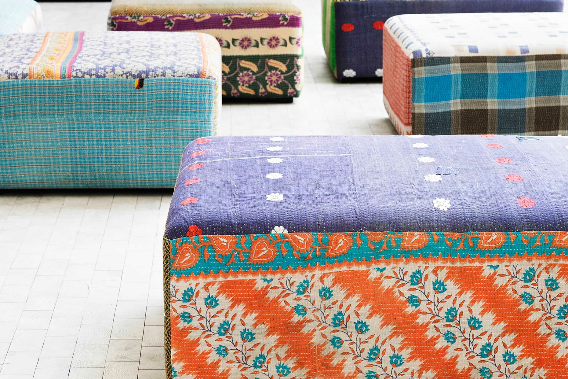 Antique Quilt Ottoman by HAY | STYLEPARK