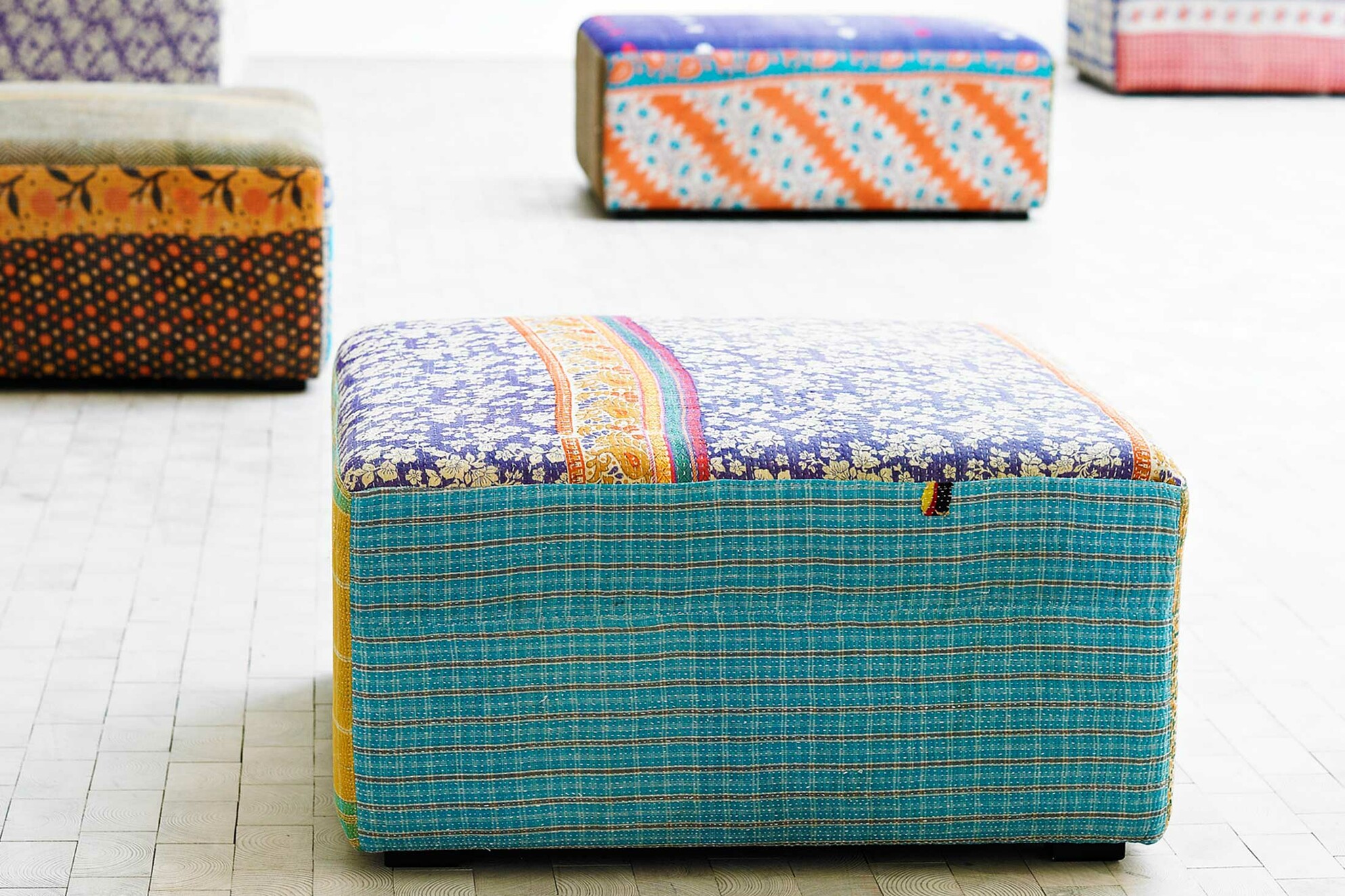 Antique Quilt Ottoman by HAY | STYLEPARK