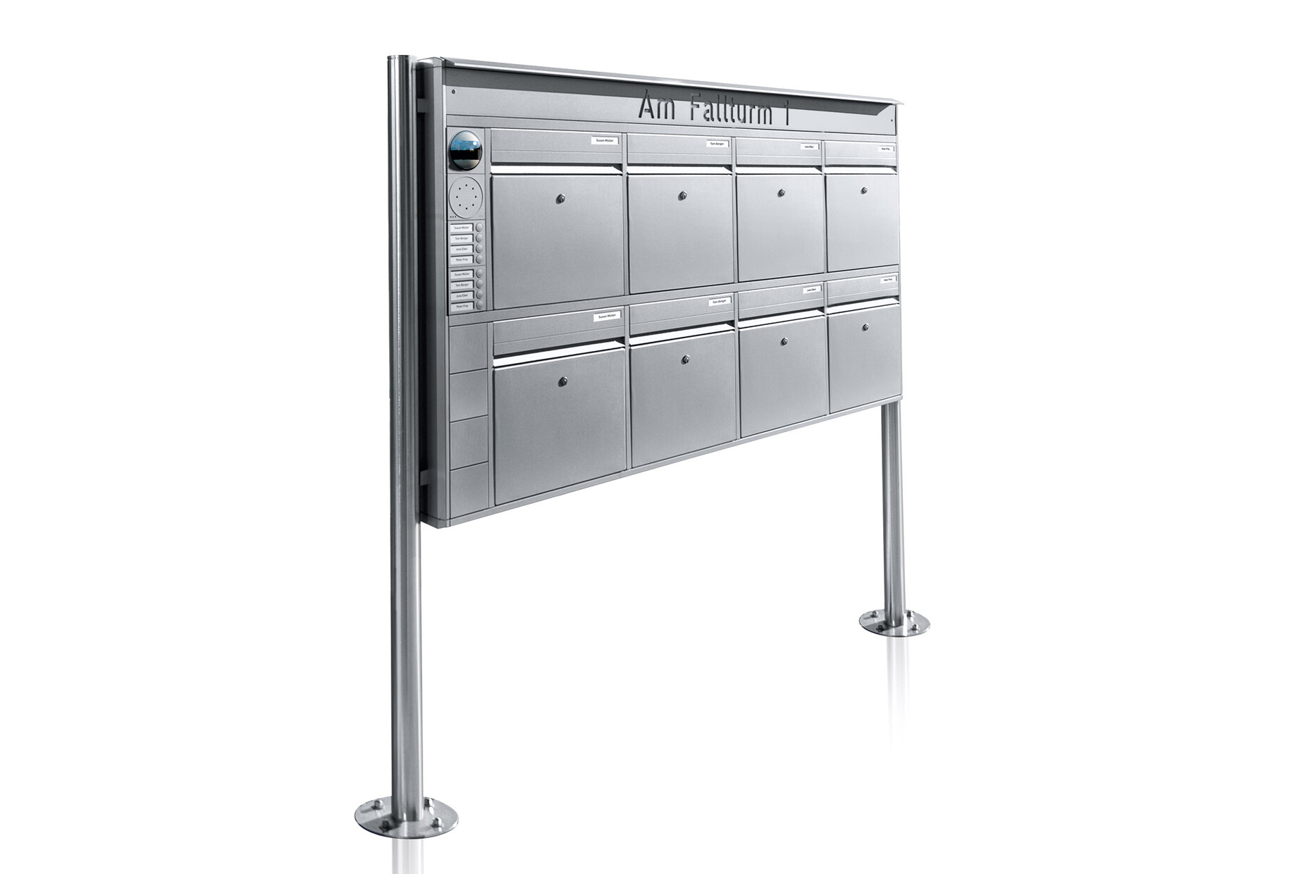 Portier free-standing letterbox system, 8 compartments by Ritto | STYLEPARK