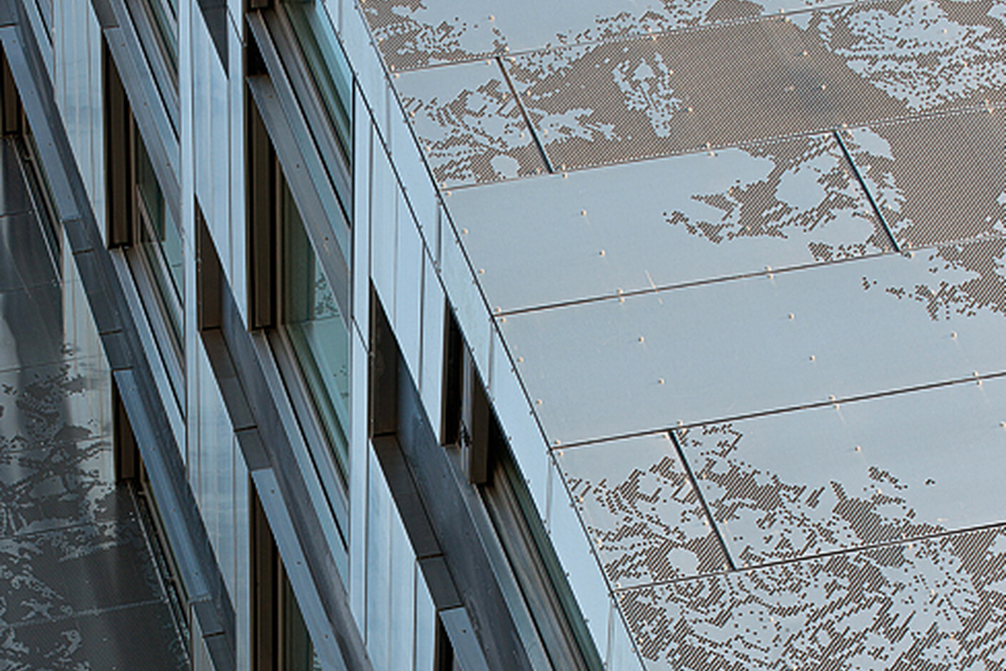 Perforated aluminium cladding, University in Bergen by RMIG City ...