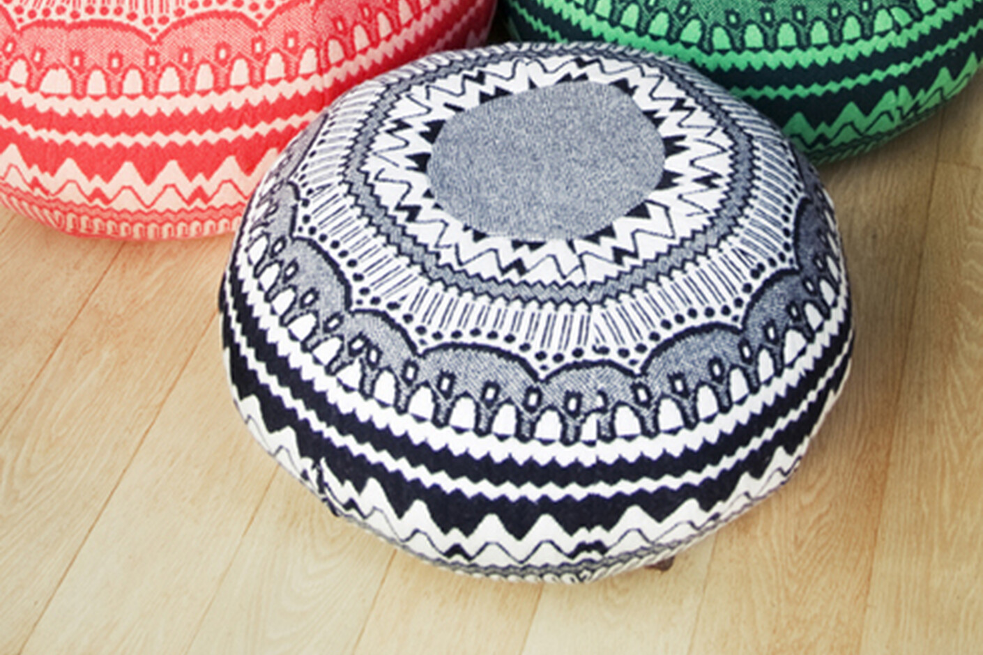 Frank, Ernest and Henry pouffes by SCP | STYLEPARK